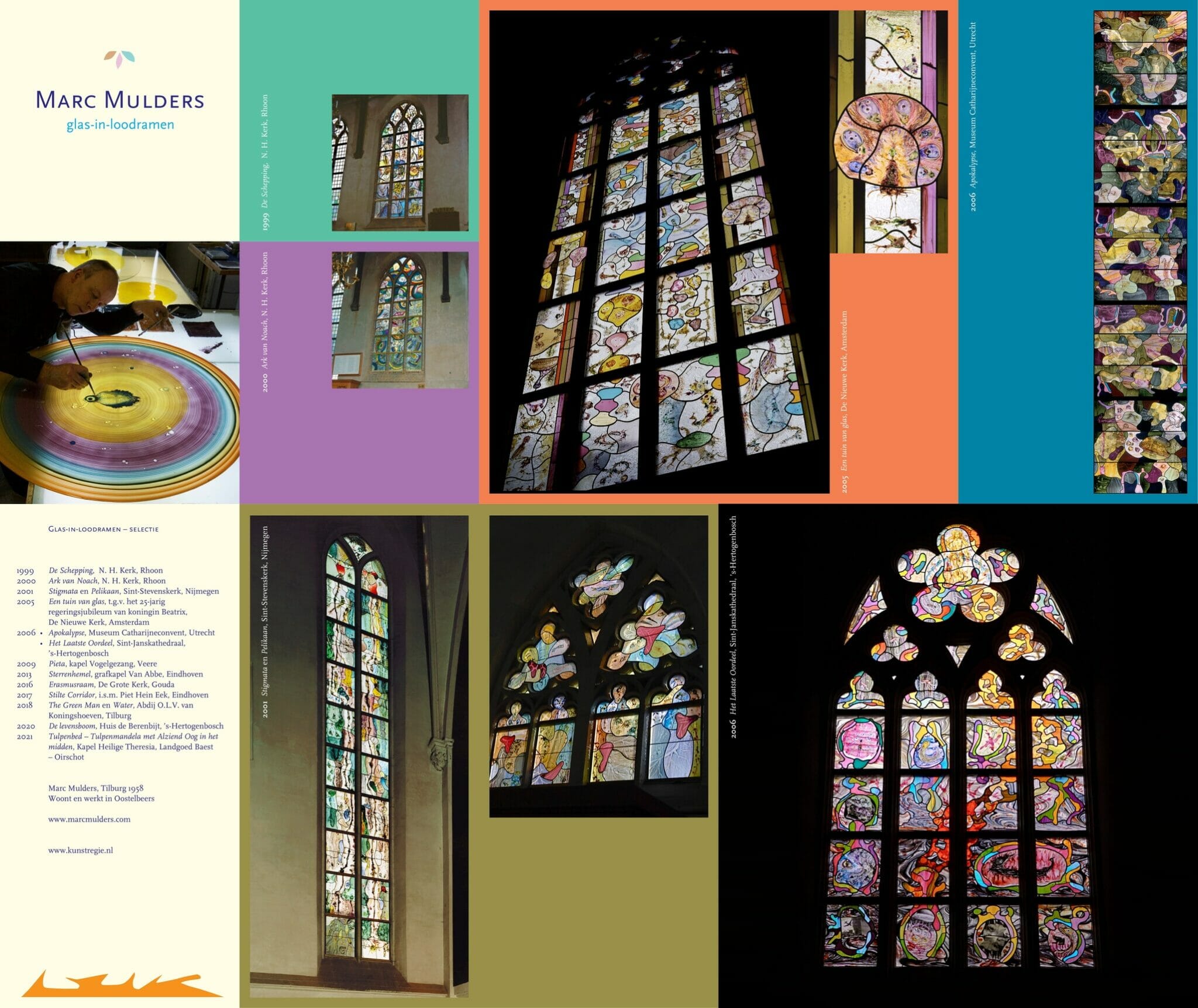 Brochure Marc Mulders. glas-in-loodramen – Marc Mulders